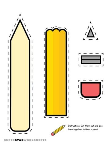 Pencil Template (Free Printables) - Superstar Worksheets