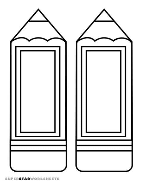 Pencil Template (Free Printables) - Superstar Worksheets