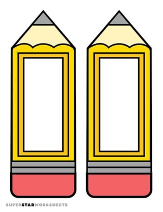 Pencil Template (Free Printables) - Superstar Worksheets