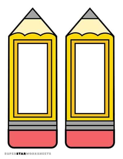 Pencil Template (Free Printables) - Superstar Worksheets
