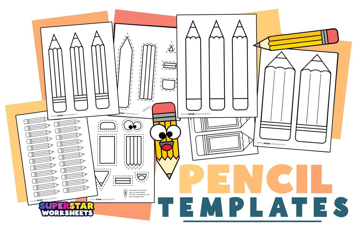 Pencil Template (Free Printables) - Superstar Worksheets