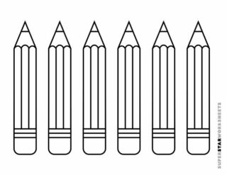 Pencil Template (Free Printables) - Superstar Worksheets