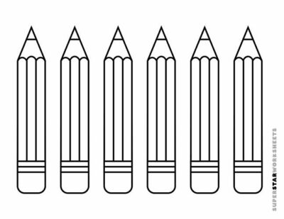 Pencil Template (Free Printables) - Superstar Worksheets