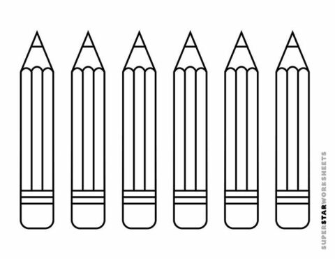 Pencil Template (Free Printables) - Superstar Worksheets