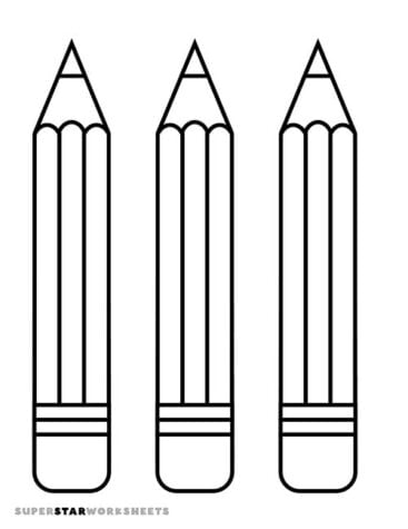 Pencil Template (Free Printables) - Superstar Worksheets
