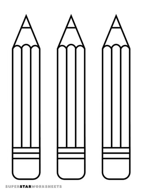 Pencil Template (Free Printables) - Superstar Worksheets