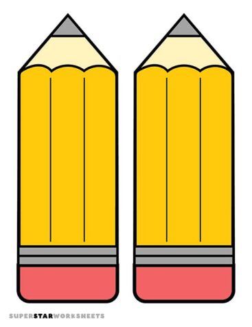 Pencil Template (Free Printables) - Superstar Worksheets