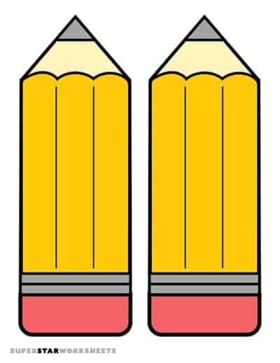 Pencil Template (Free Printables) - Superstar Worksheets