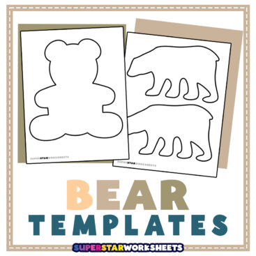 Bear Template (Free Printables) - Superstar Worksheets