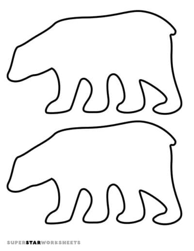 Bear Template (Free Printables) - Superstar Worksheets