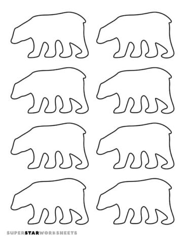 Bear Template (Free Printables) - Superstar Worksheets