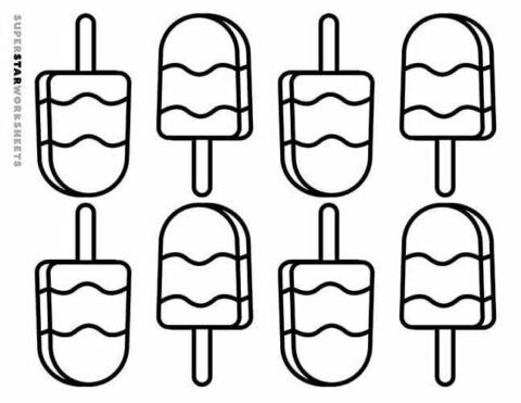 Popsicle Template (Free Printables) - Superstar Worksheets