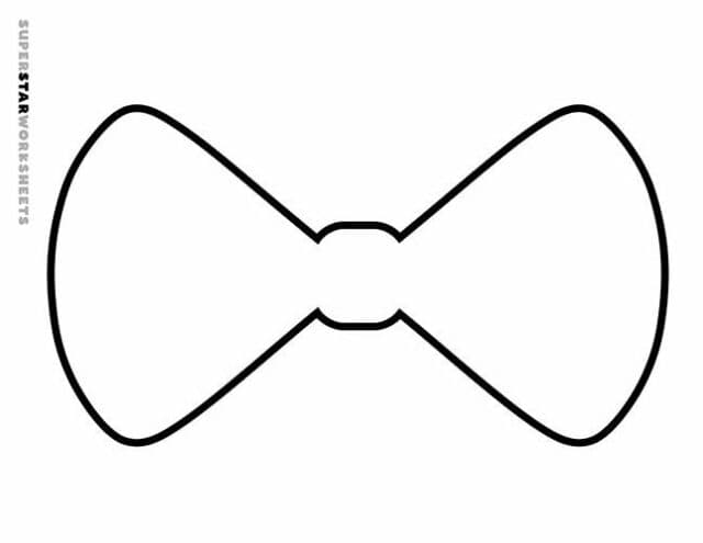 Bow Template (Free Printables) - Superstar Worksheets