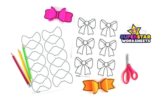 Bow Template (Free Printables) - Superstar Worksheets