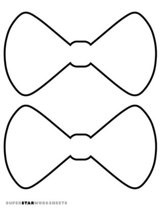 Bow Template (Free Printables) - Superstar Worksheets
