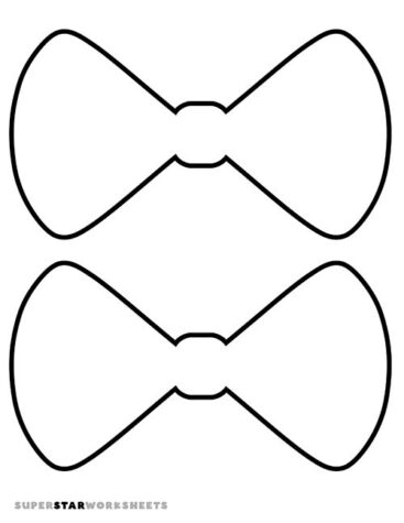 Bow Template (Free Printables) - Superstar Worksheets