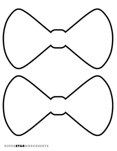 Bow Template (Free Printables) - Superstar Worksheets