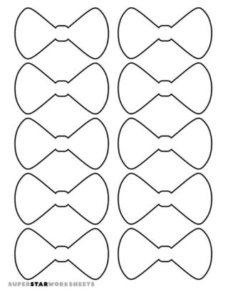 Bow Template (Free Printables) - Superstar Worksheets