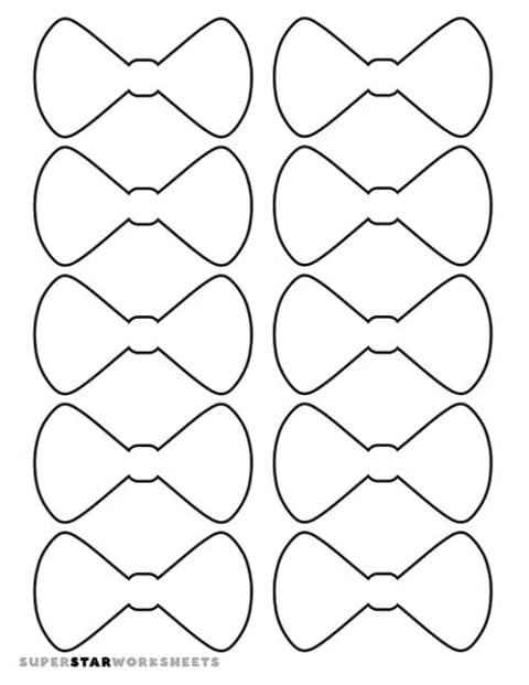 Bow Template (Free Printables) - Superstar Worksheets