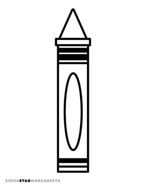 Crayon Template (Free Printables) - Superstar Worksheets