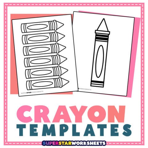 Crayon Template - Superstar Worksheets