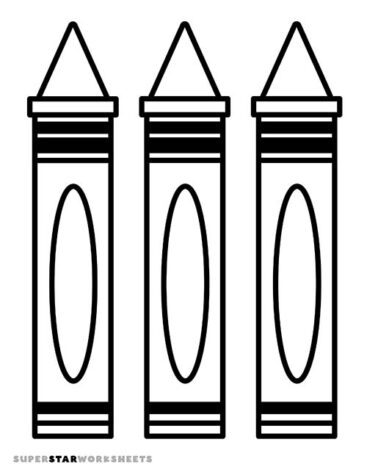 Crayon Template (Free Printables) - Superstar Worksheets