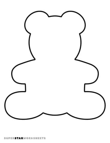Bear Template (Free Printables) - Superstar Worksheets