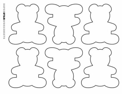 Bear Template (Free Printables) - Superstar Worksheets