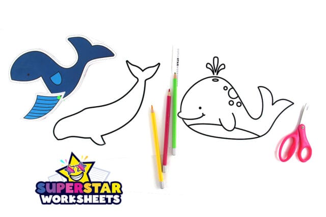 Whale Template (Free Printables) - Superstar Worksheets