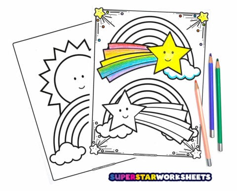 Rainbow Coloring Pages (Free Printables) - Superstar Worksheets