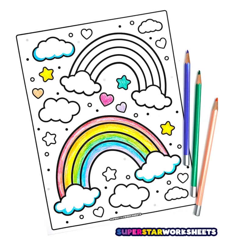 Rainbow Coloring Pages (Free Printables) - Superstar Worksheets