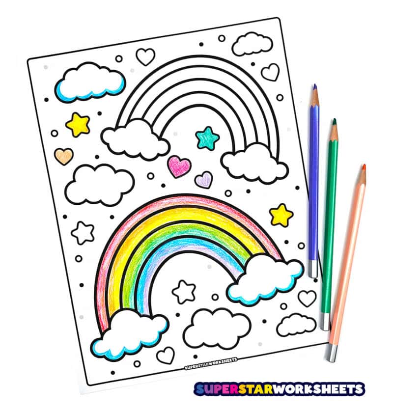 Rainbow Coloring Pages (Free Printables) - Superstar Worksheets