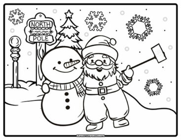 Santa Coloring Pages (Free Printables) - Superstar Worksheets