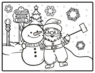 Santa Coloring Pages (Free Printables) - Superstar Worksheets