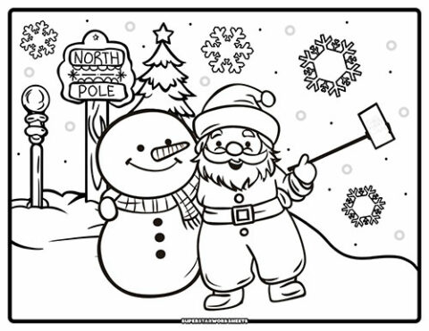 Santa Coloring Pages (Free Printables) - Superstar Worksheets