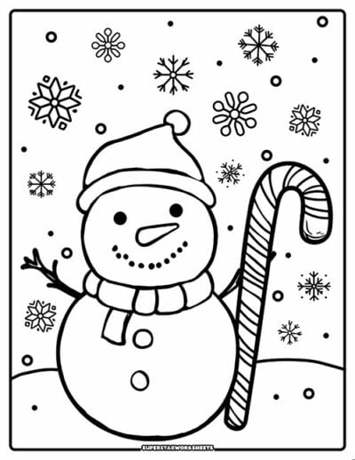 Candy Cane Coloring Pages (Free Printables) - Superstar Worksheets