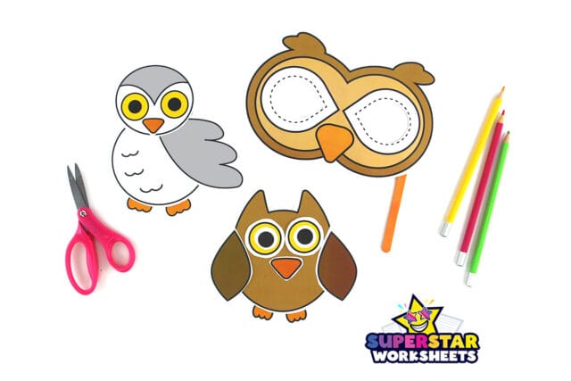 Owl Template (Free Printables) - Superstar Worksheets