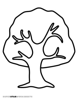 Tree Template (Free Printables) - Superstar Worksheets