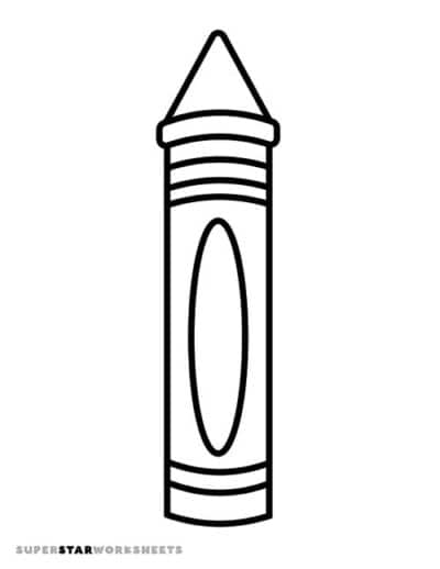 Crayon Template (Free Printables) - Superstar Worksheets
