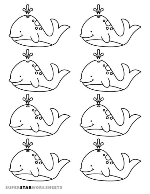 Whale Template (Free Printables) - Superstar Worksheets