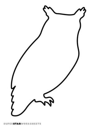 Owl Template (Free Printables) - Superstar Worksheets