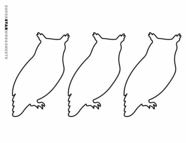 Owl Template (Free Printables) - Superstar Worksheets