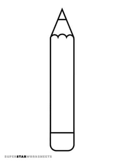 Pencil Template (Free Printables) - Superstar Worksheets