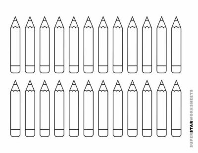Pencil Template (Free Printables) - Superstar Worksheets