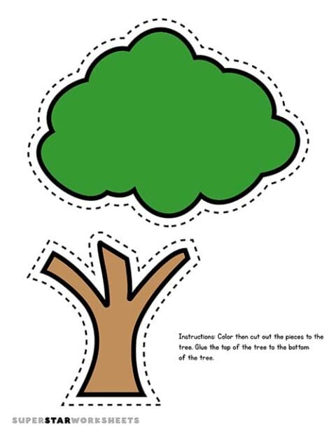 Tree Template (Free Printables) - Superstar Worksheets