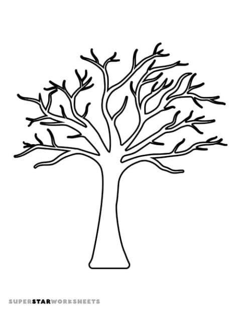 Tree Template (Free Printables) - Superstar Worksheets