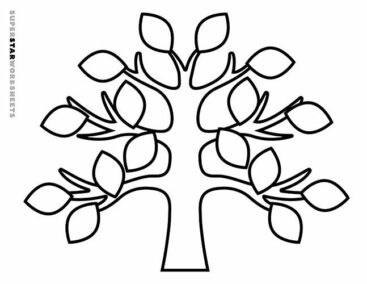 Tree Template (Free Printables) - Superstar Worksheets