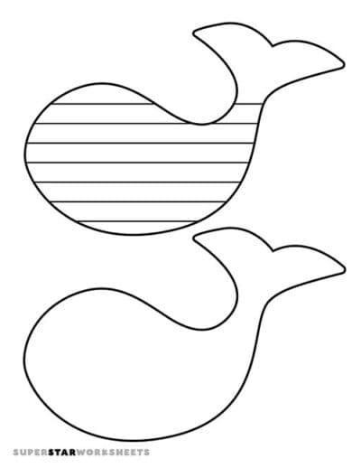 Whale Template (Free Printables) - Superstar Worksheets