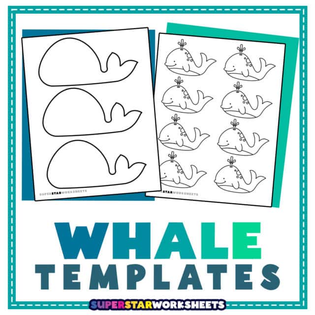 Whale Template (Free Printables) - Superstar Worksheets