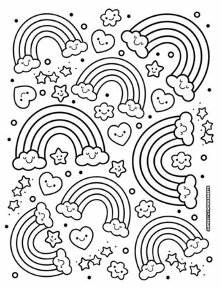 Rainbow Coloring Pages (Free Printables) - Superstar Worksheets